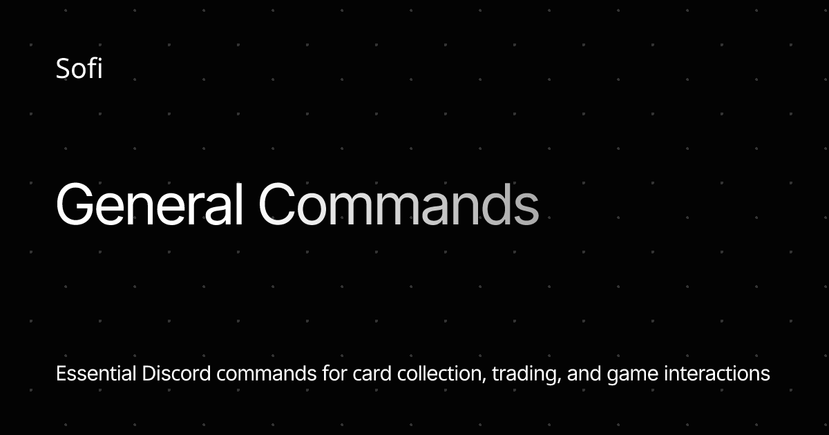 General Commands