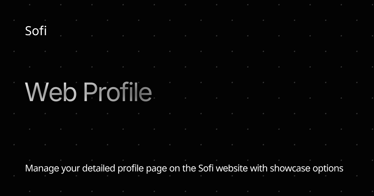 Web Profile